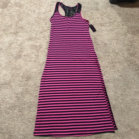 Material Girl | Dresses | Material Girl High Slit Maxi Dress W Lace Nwt ...